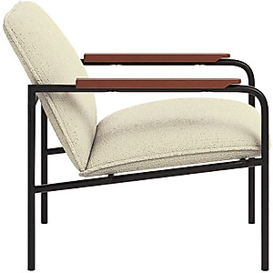 Sauder Boulevard Cafe Modern Lounge Chair in Ivory, Ivory Finish