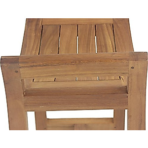 Patented Asia Ascend Teak Shower Bench with Elevated Height