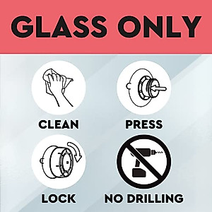 Clear Big Bin Shower Caddy With 8 Removable Hooks (GLASS ONLY) | Holds Up To 24 Pounds Of Shower Accessories With Durable Suction Cups | home & foundry Shower Organizer