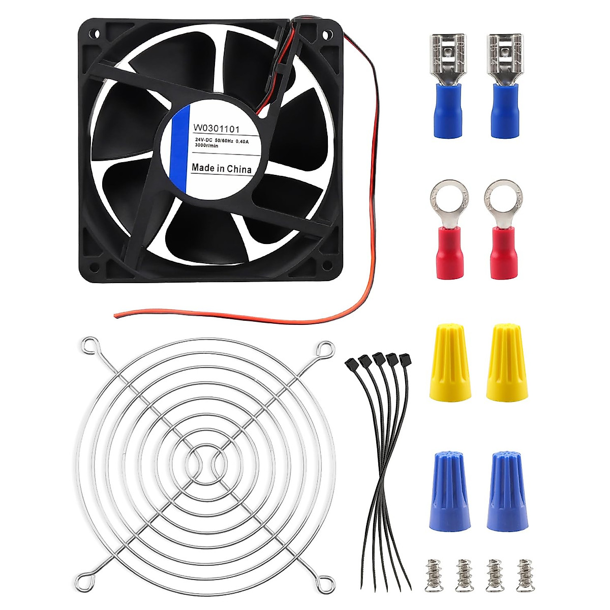 W0301112 W0301101 Fan Motor Evaporator Fit for ATOSA Undercounter Refrigerator MGF8401 MGF8401GR MGF8402，Metal Frame Housing