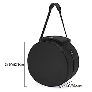 SAMDEW 24-Inch Outdoor Fire Pit Bag Compatible with Outland Firebowl Model 883 885, Firebowl Travel Carrying Case for 24-Inch Diameter Propane Gas Fire Pit, Black, Bag Only