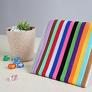 Whaline 15 Colors Puppy ID Collars Whelping Dog Band Newborn Soft Fabric Adjustable Identification Collar for Pet Dog Cat