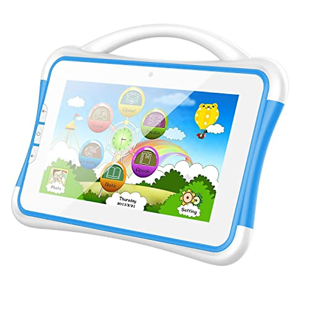 Garsentx Kids Tablet 7 inch Toddler Tablet for Kids with WiFi Dual Camera 1GB Plus 32GB 3G Network,Safety Eye Protection Screen,Touch Screen,3000 mAh Toddlers Tablet with Drop Proof Case(US PLG)