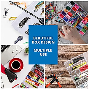 PANTRY X 36 Grids pack of 2 sets plastic organizer box with dividers for Bead organizer, Fishing tackles, Jewelry, Craft organizers and storage with adjustable dividers