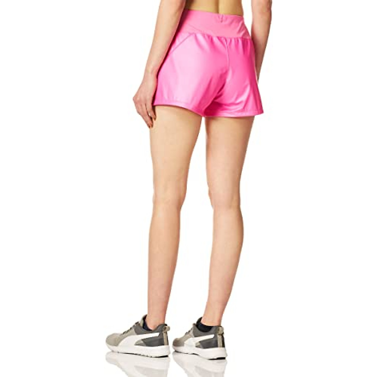 PUMA Women's Train Shimmer 4" Shorts, Luminous Pink, XL