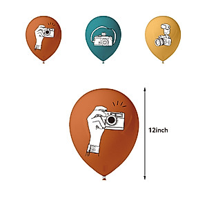 YXCMDCG Photography Party Decorations: Birthday Party Supplies with Banner, Balloons, Cupcake Toppers, Cake Topper, Ribbon in Multicolor Photography Theme