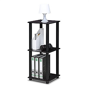 Furinno Simplistic Set of 2 End Table, Dark Walnut