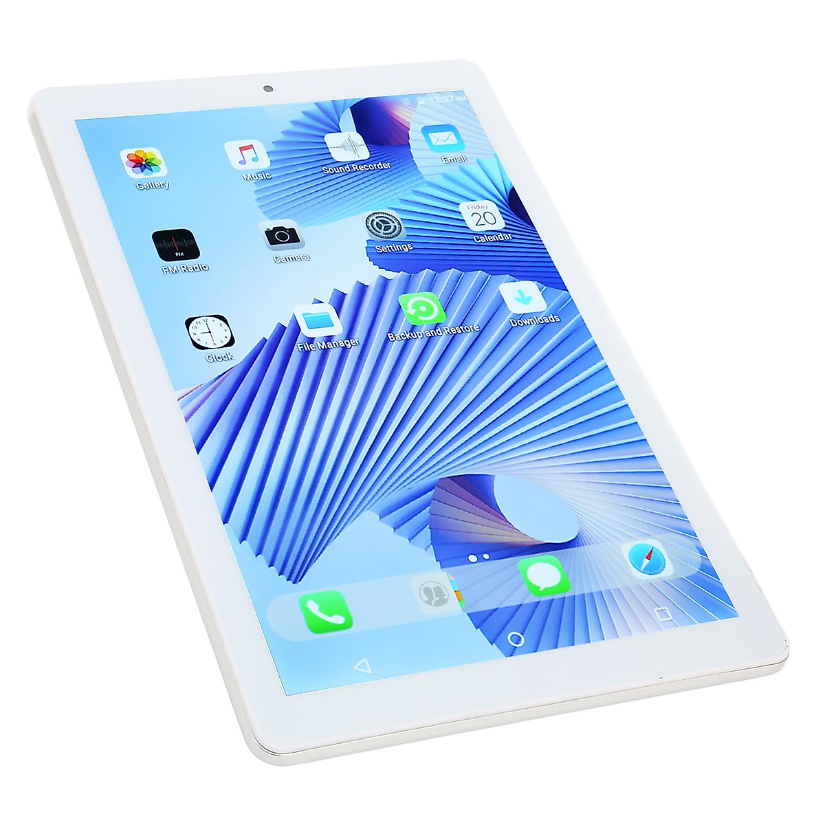 Honio Tablet PC, Silver 100-240V 5G WiFi Dual Card Dual Standby 4GB RAM 64GB ROM 10.1 Inch Tablet 10 (US Plug)