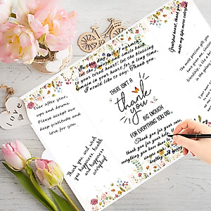 Roetyce Thank You Party Decorations, Floral Thank You Guest Book, Jumbo Thank You Card, Thank You All You Do Signature Board, Thank You Gift for Teacher Staff Coworker, We Appreciate You Decorations