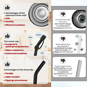 BENZZO Insulated Tumblers 40 oz Spill Proof Tumbler with Straw, Stainless Steel Metal Thermal Coffee Travel Mug Keep Cold-34h & Hot-10h, Double Wall Flasks Cup for Travel Camping, Dishwasher Safe