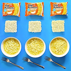 Nissin Top Ramen Noodle Soup, Chicken, 3 Ounce (Pack of 24)