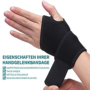 Wrist Brace for Carpal Tunnel, Breathable and Adjustable Wrist Support Brace for Arthritis and Tendinitis, Wrist Compression Wrap for Pain Relief, One Size Fits Left or Right Hand – Single