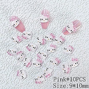 50 Pcs Cute Nail Charms for Acrylic Nails Art Supply Resin Kawaii Nail Jewels Design Cartoon Nail Art Charms Cute Nail Rhinestones Decoration Accessories 0.39 * 0.35 inch