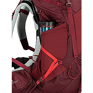 Osprey Aura AG LT 65L Women's Backpacking Backpack, Koseret/Darjeeling Spring Green, WM/L