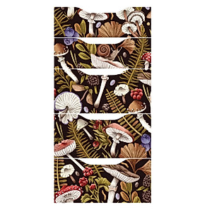 Decals for Alex Drawers in Mushroom and Toadstools Pattern, Self-Adhesive Decals, Peel and Stick Furniture Stickers/Decals, Removable Furniture Skin for the Alex Unit, FURNITURE NOT INCLUDED (for 5-drawer unit)