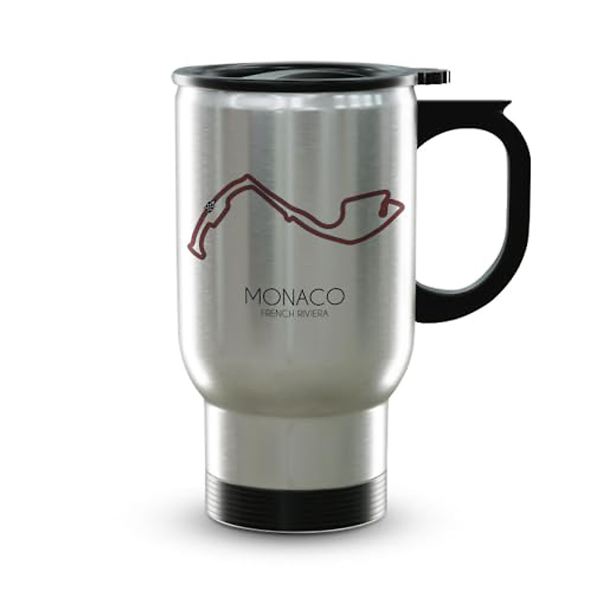 TJ Originals Monaco Trail Coffee Mug, Monaco F1 Coffee Mugs, Monaco F1 Course Map, Best F1 Course Map Sporting, 14oz Travel Steel Mug F1 Map, F1 Gifts for Him & Her, Monaco Mugs Souvenirs