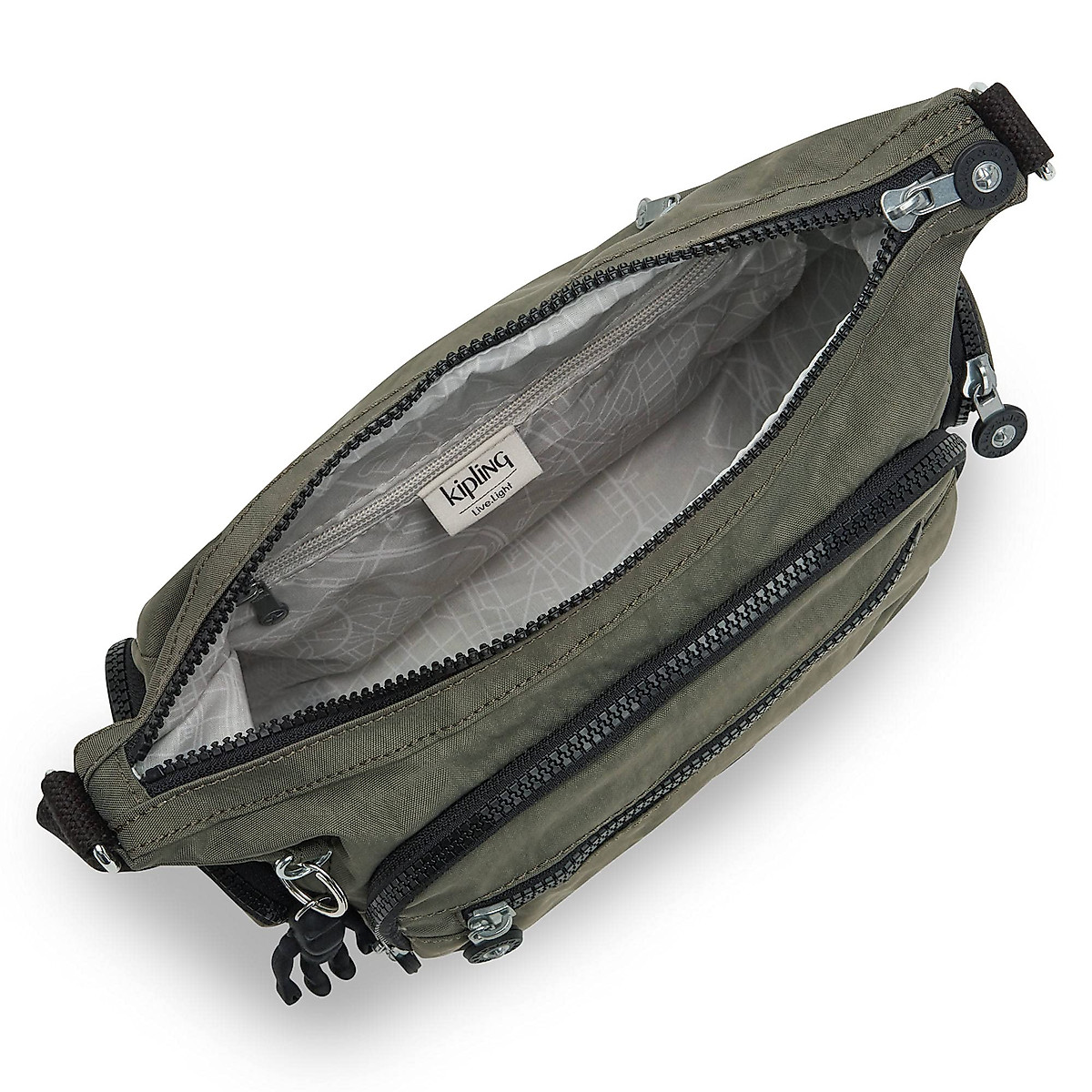 Kipling Womens Gabbie Small Bag, Lightweight Everyday Purse, Casual Shoulder Crossbody Bag, Green Moss, Small US