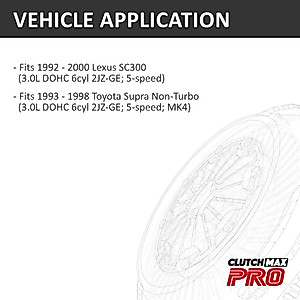 ClutchMaxPRO Performance Chromoly Clutch Flywheel Compatible with 1992-2000 Lexus SC300 1993-1998 Toyota Supra Non-Turbo 3.0L 2JZ-GE NT W58 JDM 5-speed (CPLSF16085-FW)