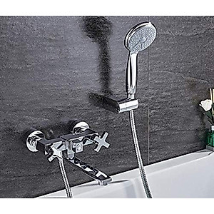 Kitchen Taps 1 Set Classic Bathtub Faucets Single Handle Brass Bath Faucet Mixer Tap Shower Head Kit Bathtub Shower Faucet Sets