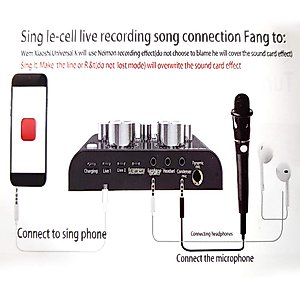 V8 Live Sound Card, Karaoke Sound Mixer Recording Sound Card USB Audio Interface Intelligent Volume Adjustable Audio Mixer Sound Card with Multiple Funny Sound Effect