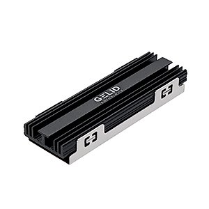 Gelid Solutions Icecap M.2–SSD Cooler with Thermal Throttling–M.2 2280 SSD Compatible–Aluminum Heatsink-Thermal Pad Included-72x23x10-Silver