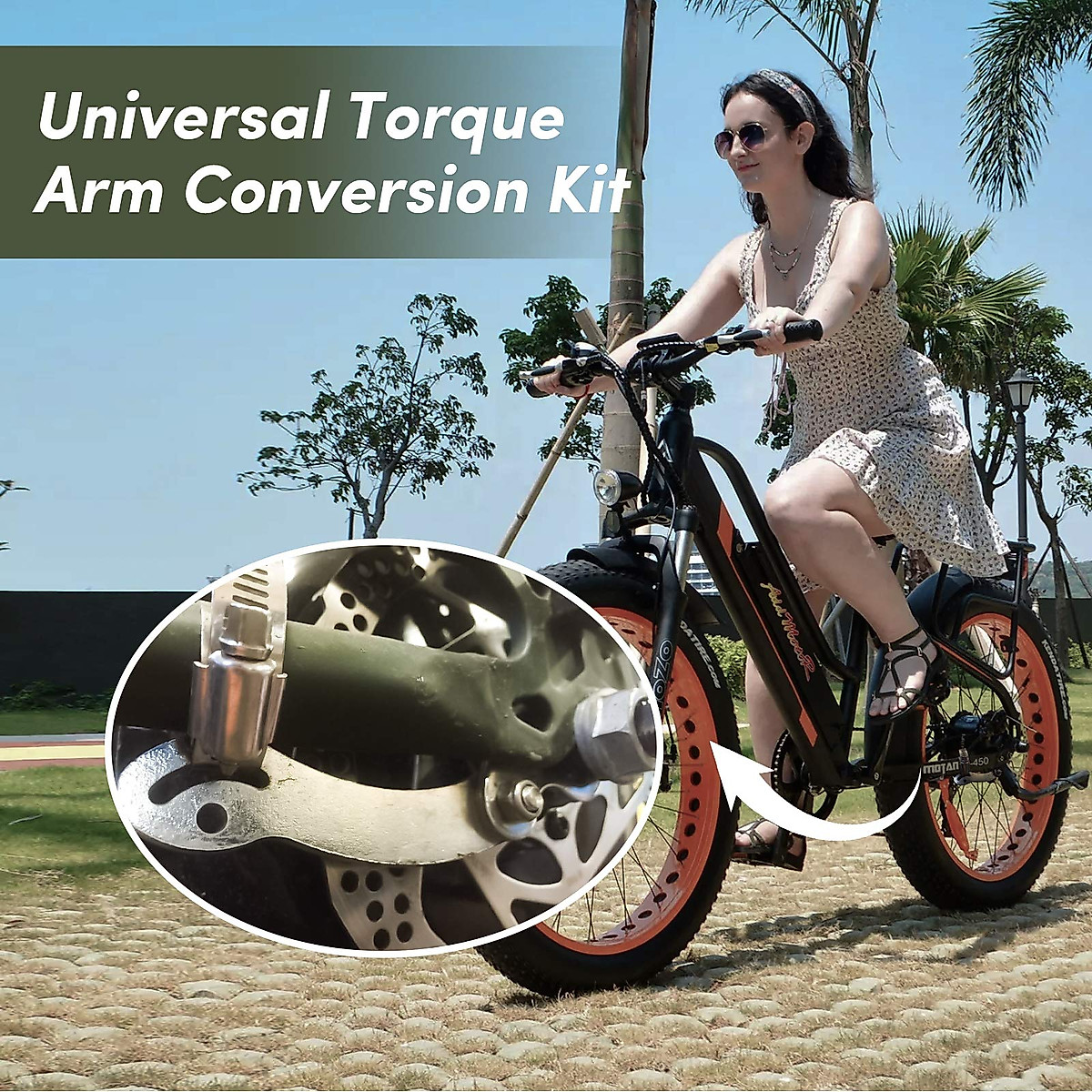 baluoqi Universal Torque Arm for Electric Bicycle e-Bike Bike Front or Rear Hub Motors and Mid Drive e-Bike Tool for Maintenance (Two Set)