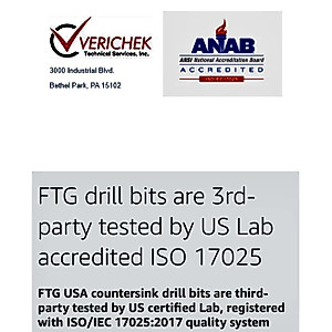 FTG USA Adjustable Wood Countersink Drill Bit Set #6#8#10 with Tapered Drill Bit for Woodworking