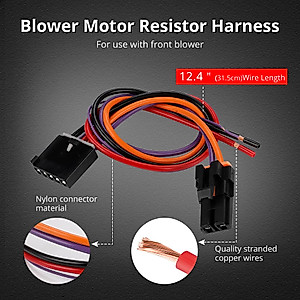 WMPHE Compatible with AC Blower Motor Resistor Buick Rainier Cadillac Chevrolet GMC HVAC AC Blower Motor Resistor kit With harness Replace OEM 15-81773, 89018778, 89019351