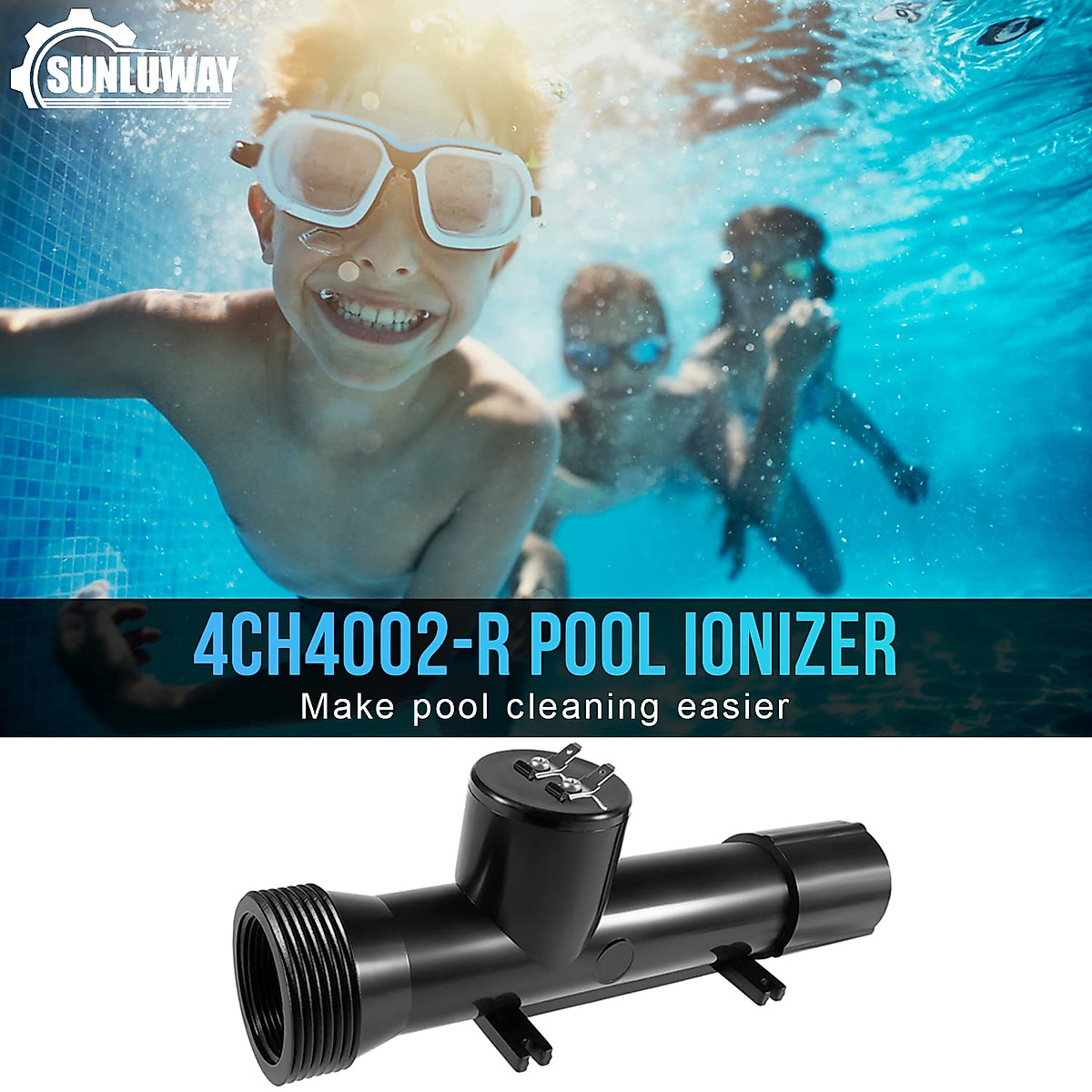 Sunluway 4CH4002-R Swimming Pool Cleaner Replacement Chamber, for Hybrid Pool Treatment System