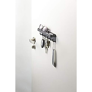 YAMAZAKI home 2755 Magnetic Key Rack with Tray, One Size, Black