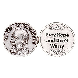 HLT St. Padre Pio Pocket Coin Token, finely engraved