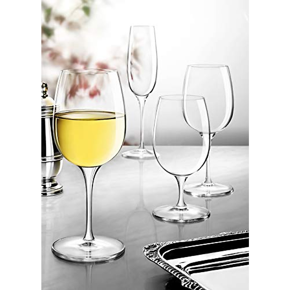 Luigi Bormioli Palace 11 oz White Wine Glasses (Set Of 6), Clear