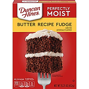 Duncan Hines Perfectly Moist Butter Recipe Fudge Cake Mix, 15.25 OZ