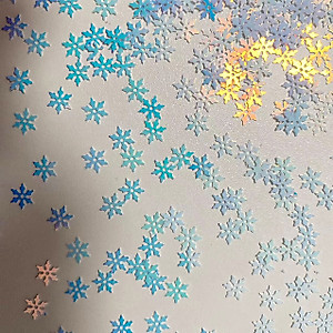 2000 Pieces Snowflakes Party Glitter PVC Confetti for Christmas Table Confetti Glitter for Winter Snowfield Wonderland Xmas Party Supplies DIY Craft Projects Party Decorations