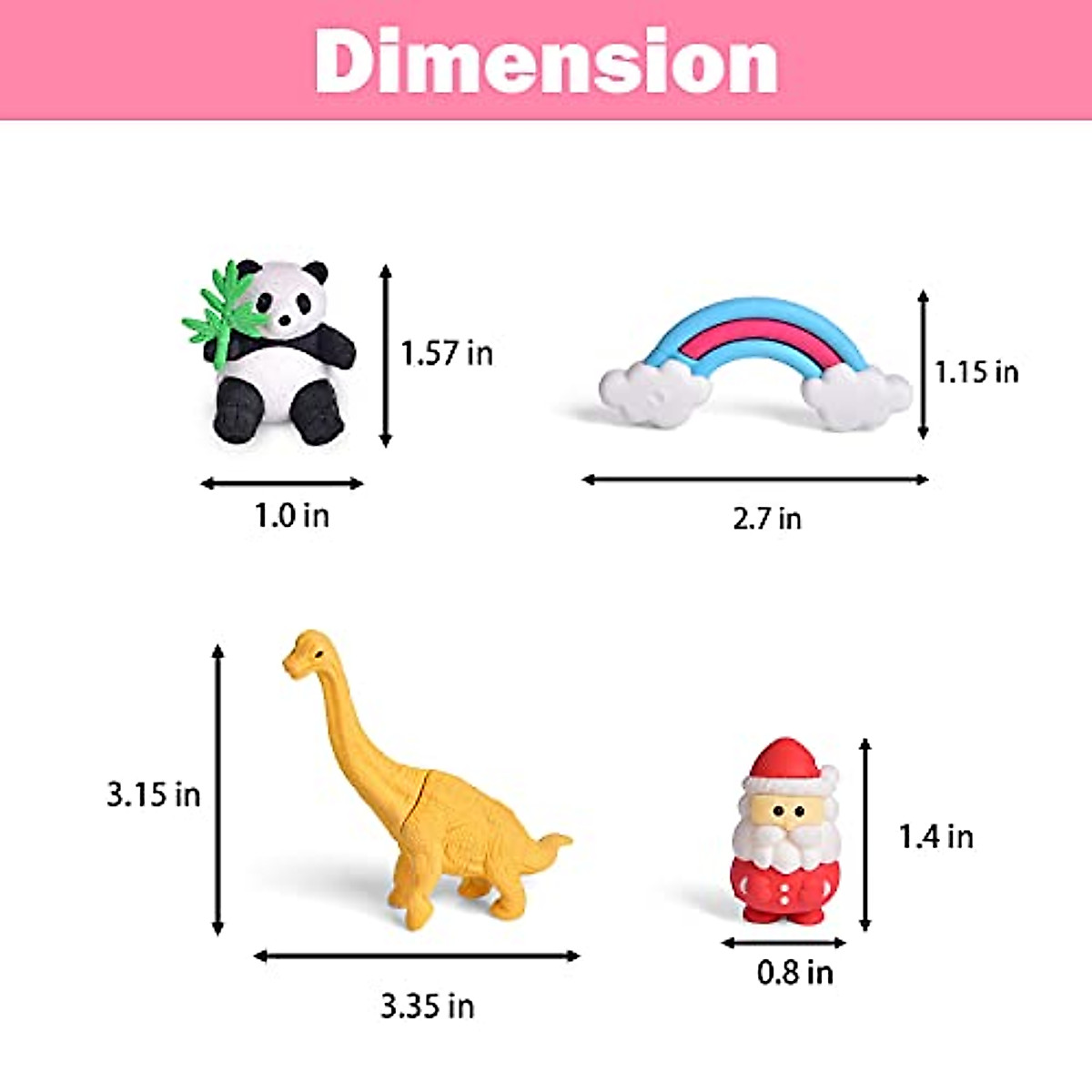 FUN LITTLE TOYS 70 PCS Erasers for Kids Bulk, Fun Mini 3D Puzzle Animal Erasers, Goody Bag Stuffers Trinkets Party Favors Classroom Prizes Cool Toys School Supplies Goodie Bags Pinata Stuffers