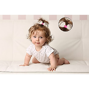 CÉLLOT 360PCS Baby Hair Ties, 36 Multicolors Elastic Hair Ties,2cm in Diameter No Crease Finger Rubber Hair Elastics,Small Thin Hair Ponytail Holders Hair Accessories for Baby Girls Toddlers Kids