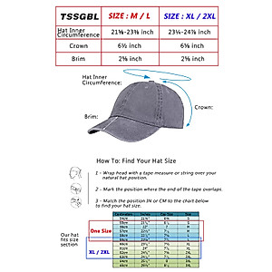 TSSGBL Vintage Cotton Washed Plain Baseball Caps Adjustable Distressed Dad Hat Men Women Unstructured Low Profile Blank Soft Summer Outdoor Ball Caps - Black