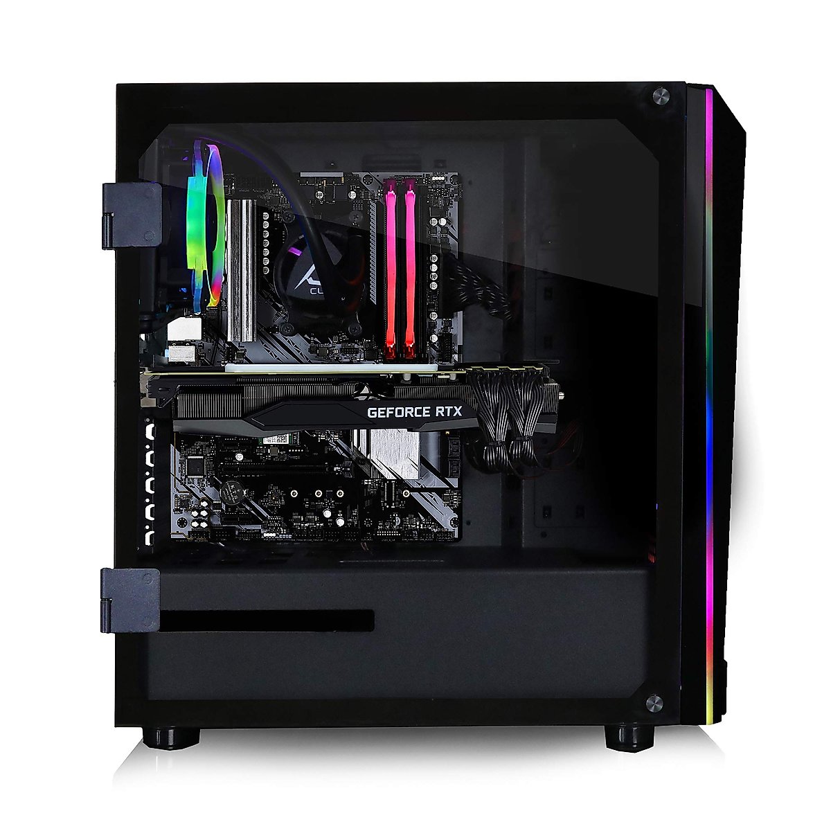 CLX Set TGMSETRTM0B03BM Gaming Desktop - Liquid Cooled AMD Ryzen 7 5800X 3.8GHz 8-Core Processor, 16GB DDR4 Memory, GeForce RTX 3080 10GB GDDR6X Graphics, 240GB SSD, 2TB HDD, WiFi, Windows 11 Home