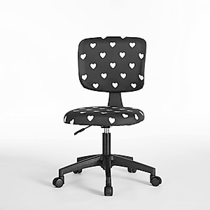 Urban Lifestyle Black and White Hearts Swivel Office Chair