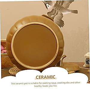 SHOWERORO Soup Pot with Lid Ceramic Oven Soup Stew Pot Japanese Soup Bowl Soup Pot Stew Pan Cooking Supply Soup Bowl with Lid Korean Pot Stew Pot with Lid Chicken Stew Pot Small