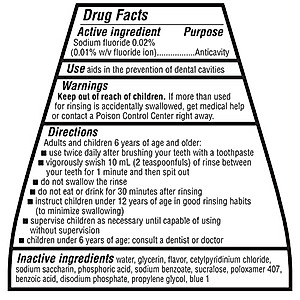 Amazon Basics Anticavity Fluoride Mouthwash, Alcohol Free, Refreshing Mint, 1 Liter, 33.8 Fluid Ounces, 1-Pack (Previously Solimo)