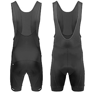 AERO|TECH|DESIGNS | Men's 3D Gel Padded Bike Bib-Shorts | Black | X-Large