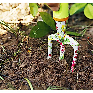 NAYE Garden Tool Set,Cute Gardening Gifts for Women,Birthday Gifts for Mom,Heavy Duty Tool Kit with Gardening Gloves,Garden Tote,Kneeling Pad,Hand Pruner,Trowel,Hand Rake,Weeder,Fork,Transplanter