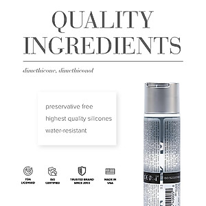 JO Premium Original Silicone Based Lubricant, Long Lasting Silky Smooth Lube for Men, Women and Couples, 4 Fl Oz