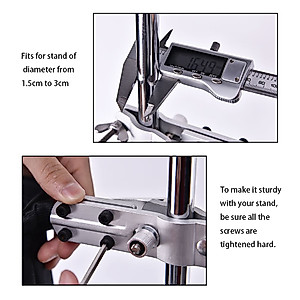 Rayzm Drum Stick Bag Holder, Nylon Mallet/Brush/Beater Stick Holder with Aluminum Clamp for Drum Kit & Music Stand (1.5-3cm Diameter Pole), UP to 12 Pairs of Sticks