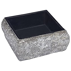 Sink Black 11.8"x11.8"x5.1" Marble,Modern Marble Sink for Bathroom and Vanity: Durable and Stylish Bath Fixtures，Bathroom Sinks
