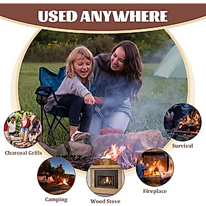 Mydracas Fire Starter - Pack of 144 Charcoal Fire Starters,Firestarter for Fireplace,Campfire,BBQ,Grill Starter,Quick Light and Odourless