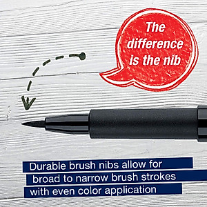 Faber Castell Black Modern Lettering Pitt Artist Pen Set, 4 Count