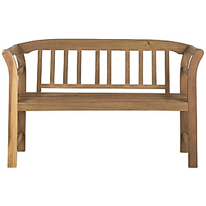 SAFAVIEH PAT6742A Outdoor Collection Porterville 2 Seat Bench