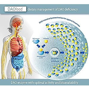 DR Healthcare DAOfood - Dietary Management of DAO Deficiency/Histamine Intolerance - Dispenser 60 Mini Gastro-Resistant Tablets - DAO Enzyme